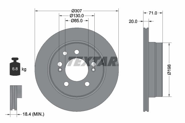 Kočioni disk TEXTAR 92338503