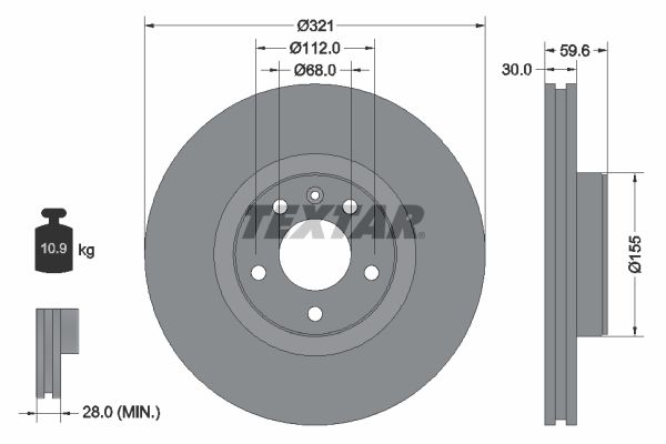 Kočioni disk TEXTAR 92132305