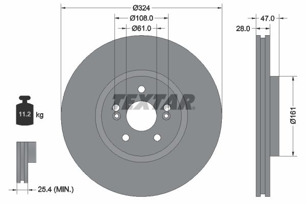 Kočioni disk TEXTAR 92119405