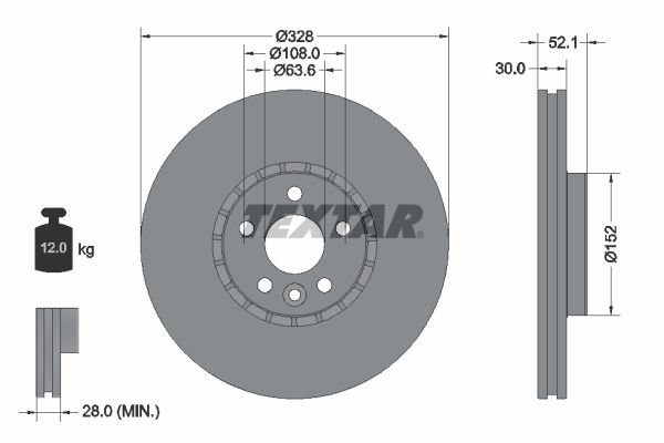 Kočioni disk TEXTAR 92196305
