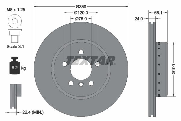 Kočioni disk TEXTAR 92265825