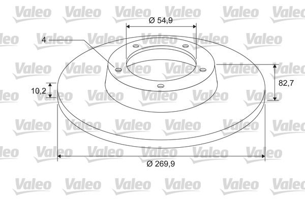 Kočioni disk VALEO 675404