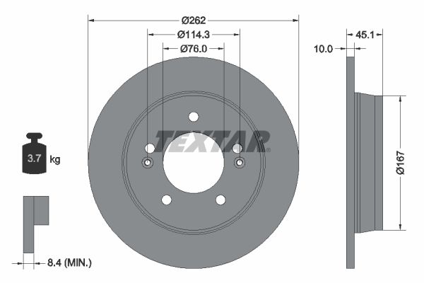 Kočioni disk TEXTAR 92240003