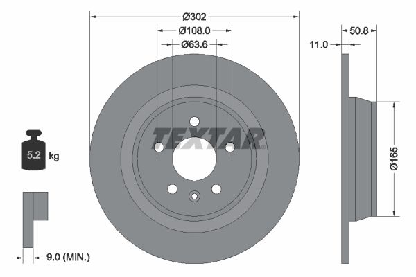 Kočioni disk TEXTAR 92159303