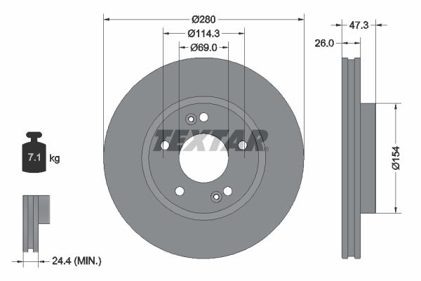 Kočioni disk TEXTAR 92133905