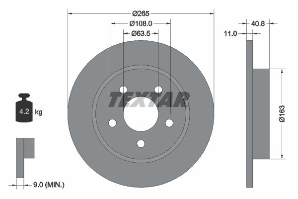 Kočioni disk TEXTAR 92133703