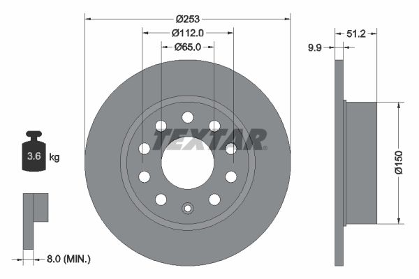 Kočioni disk TEXTAR 92120903