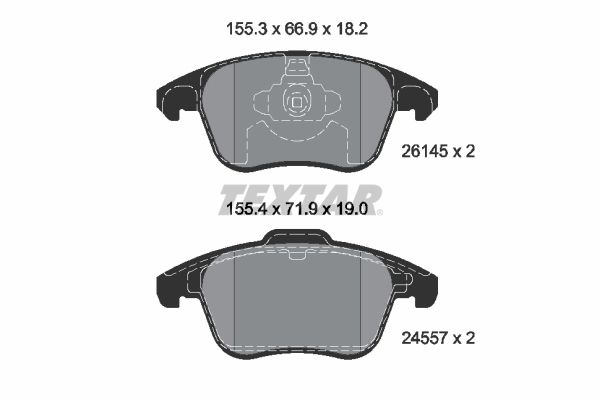 Komplet pločica, disk-kočnica TEXTAR 2614501