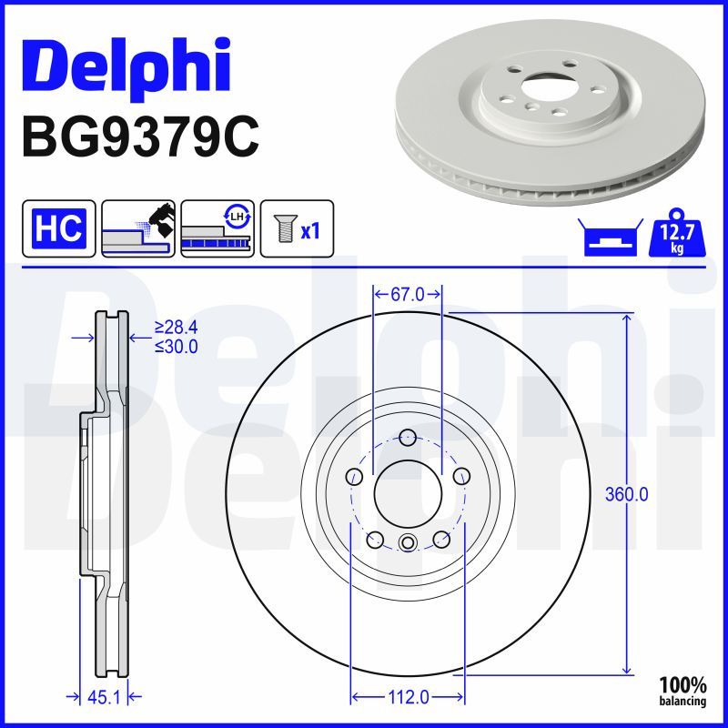 Kočioni disk DELPHI BG9379C