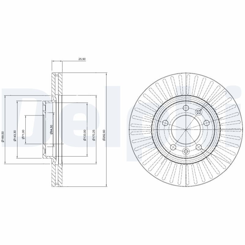 Kočioni disk DELPHI BG3835C