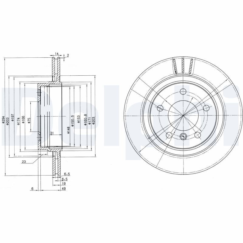 Kočioni disk DELPHI BG3530C