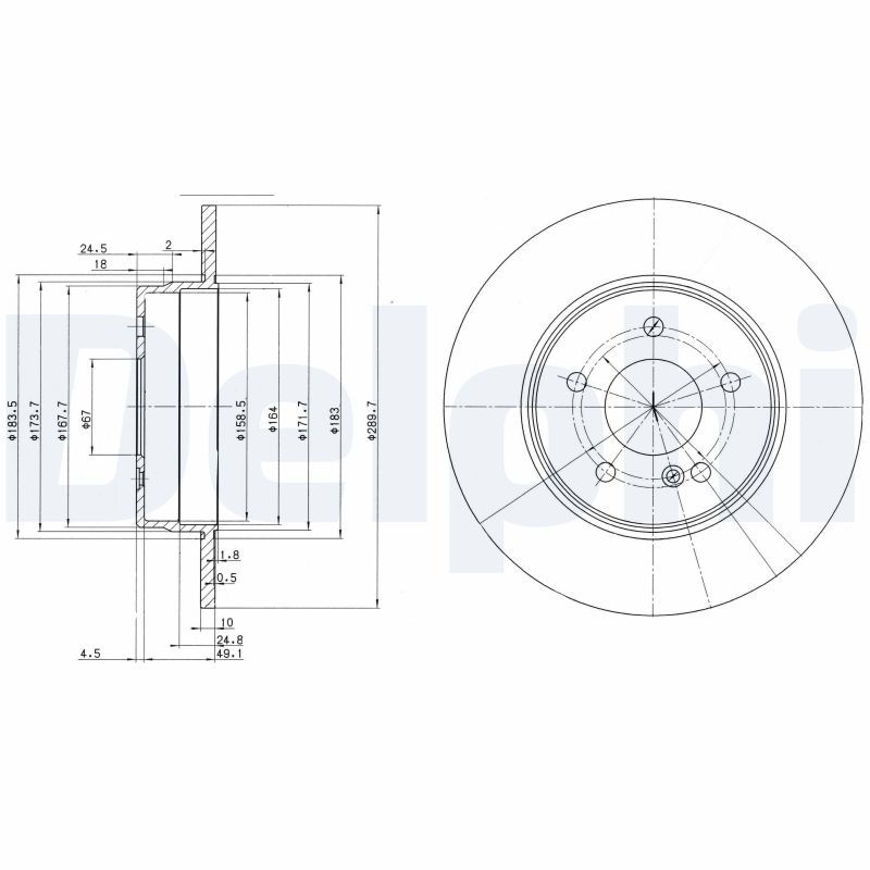 Kočioni disk DELPHI BG3239C
