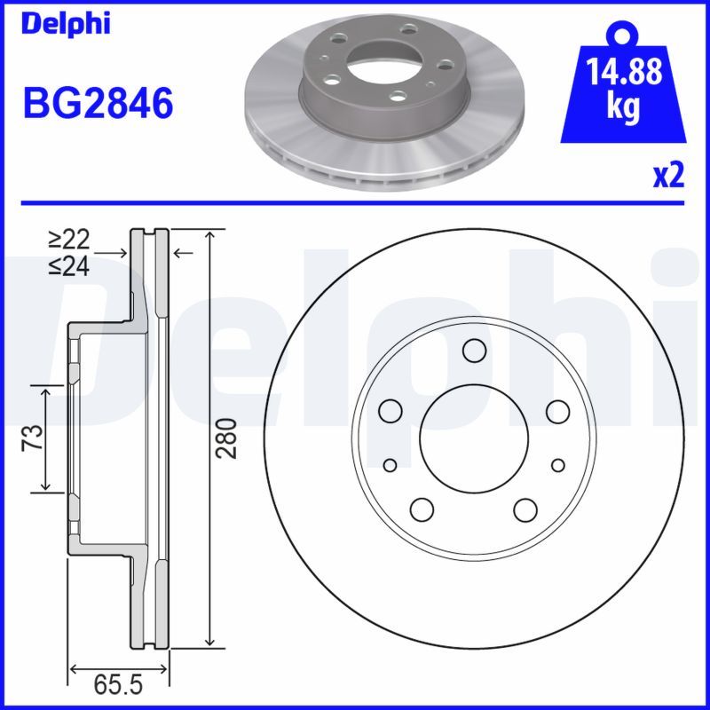 Kočioni disk DELPHI BG2846