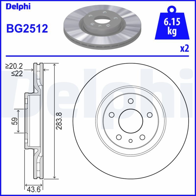 Kočioni disk DELPHI BG2512