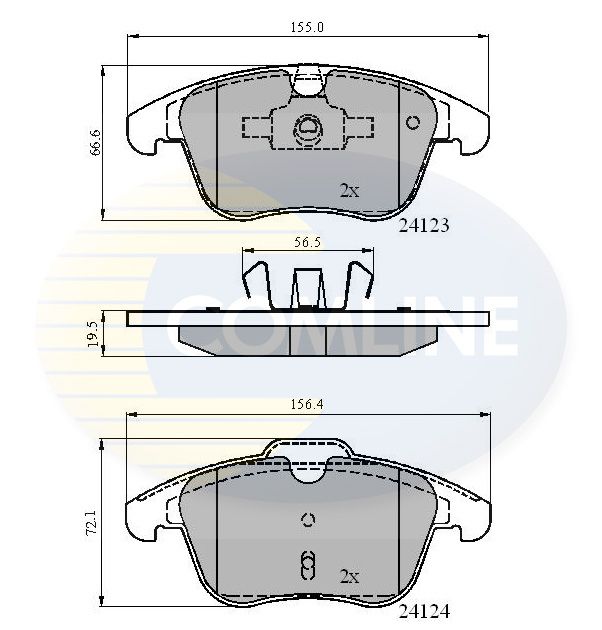 Komplet pločica, disk-kočnica COMLINE CBP01591