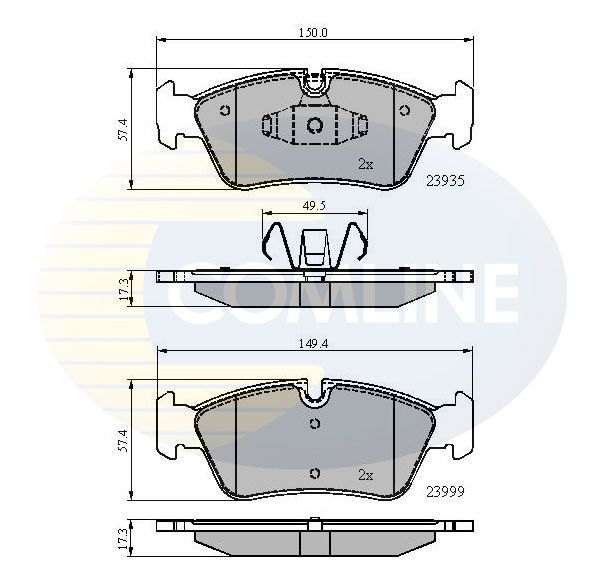 Komplet pločica, disk-kočnica COMLINE CBP01590