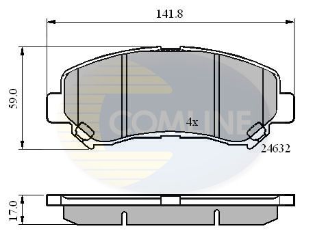 Komplet pločica, disk-kočnica COMLINE CBP01577