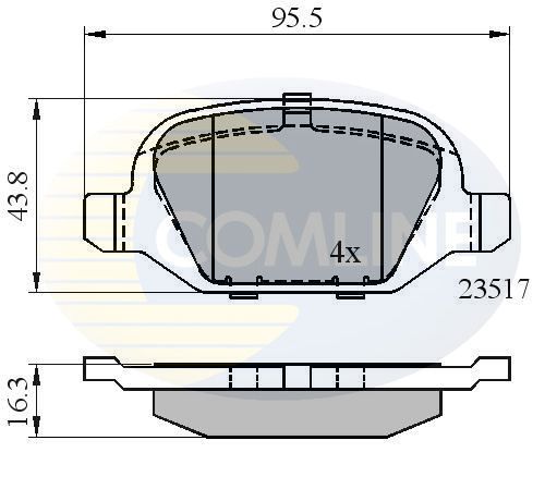 Komplet pločica, disk-kočnica COMLINE CBP01559