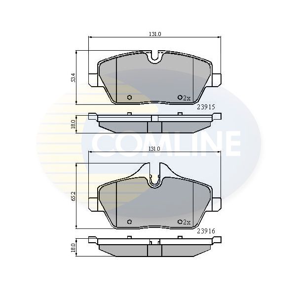 Komplet pločica, disk-kočnica COMLINE CBP01531