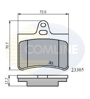 Komplet pločica, disk-kočnica COMLINE CBP01122