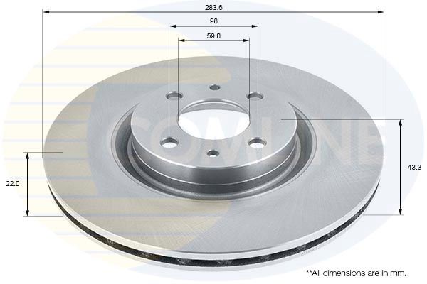 Kočioni disk COMLINE ADC1811V