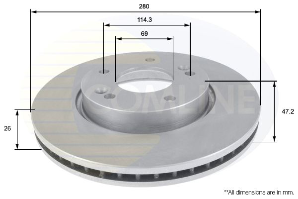 Kočioni disk COMLINE ADC1098V