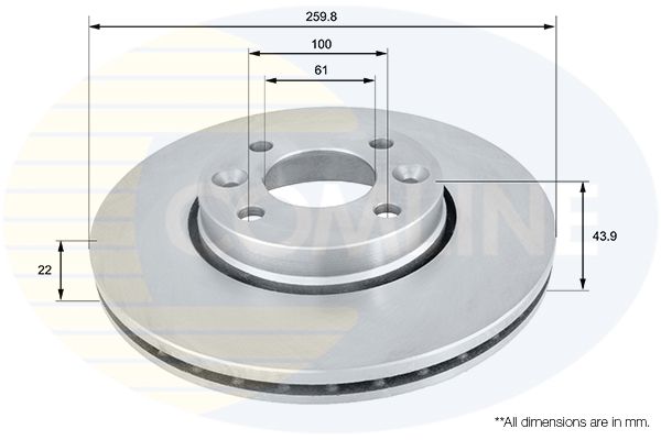 Kočioni disk COMLINE ADC0266V