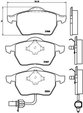 Komplet pločica, disk-kočnica BREMBO P 85 060