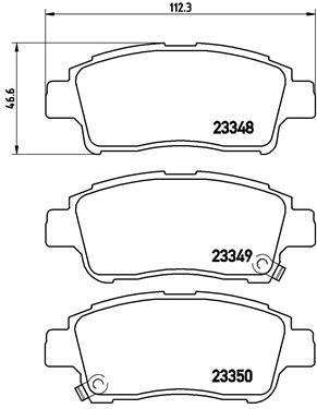 Komplet pločica, disk-kočnica BREMBO P 83 050
