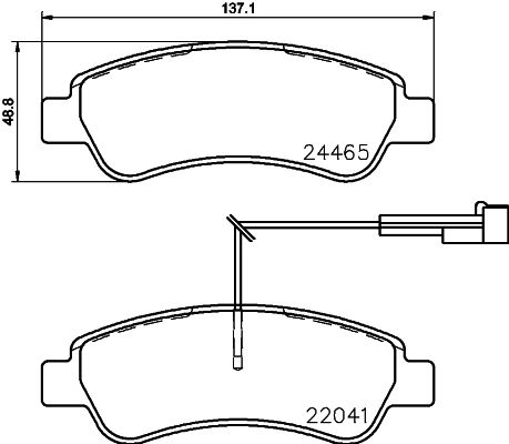 Komplet pločica, disk-kočnica BREMBO P 61 125