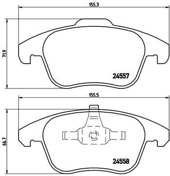 Komplet pločica, disk-kočnica BREMBO P 61 086