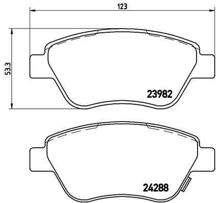 Komplet pločica, disk-kočnica BREMBO P 59 051