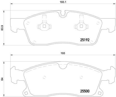 Komplet pločica, disk-kočnica BREMBO P 50 108