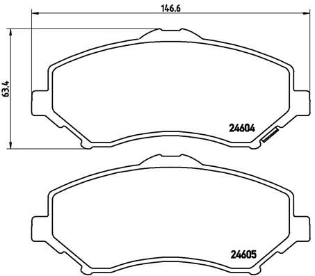 Komplet pločica, disk-kočnica BREMBO P 11 025