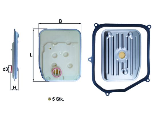 Hidraulični filter, automatski menjač KNECHT HX 147KIT