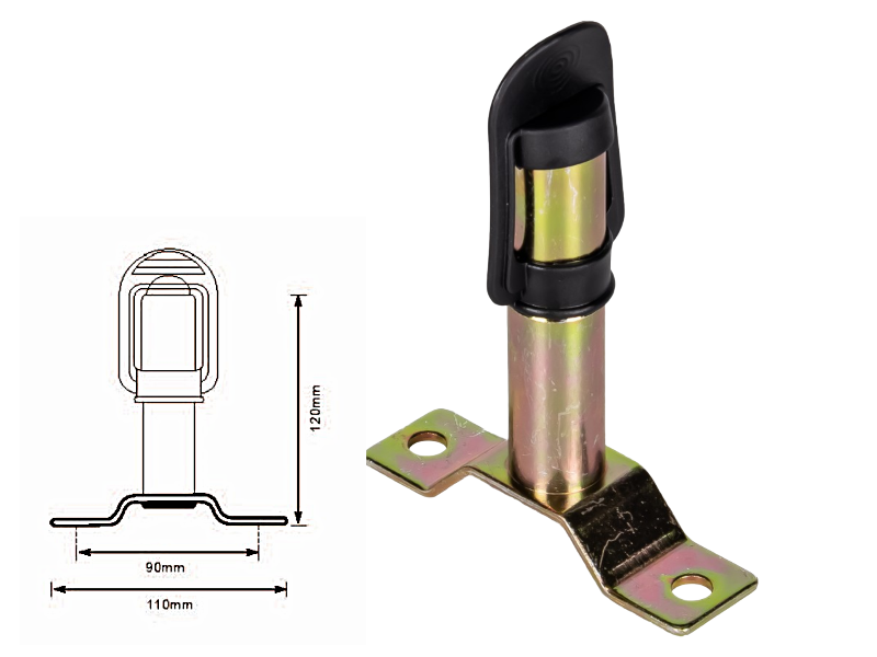 Nosač rotacione lampe 2 šarafa prav