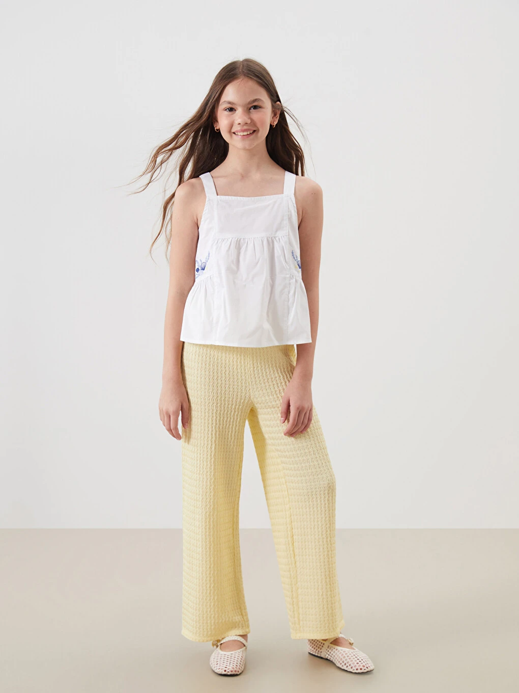 LCW Kids Bluza Za Devojčice Sa Kvadratnom Kragnom