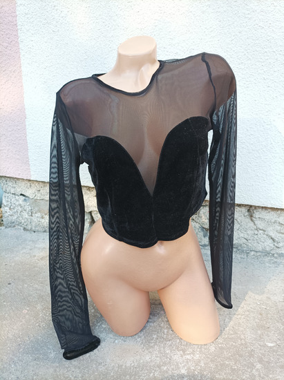 Goth Sexy Crop Top Majica od Tila i Pliša M