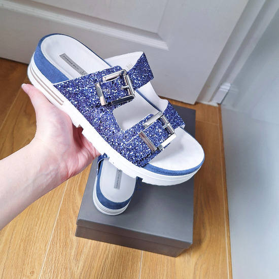 Tosca Blu sljokicaste papuce-prirodna koza NOVO!