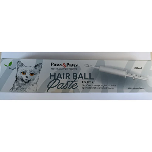 PAWS&PAWS Pasta za mačke Hairball, za izbacivanje dlake, 60ml