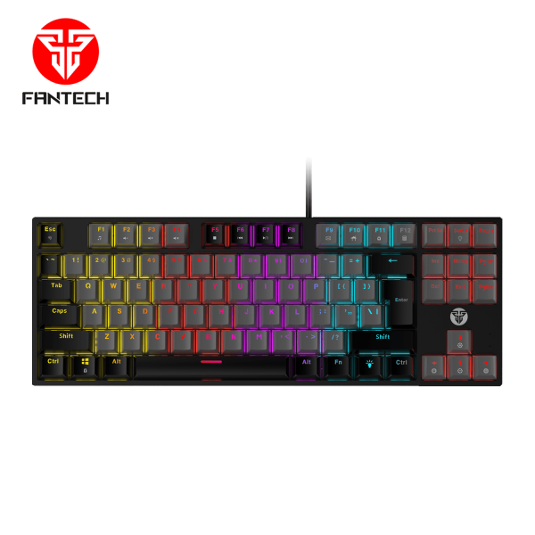 TASTATURA MEHANIČKA GAMING FANTECH MK876 RGB ATOM TKL SIVA (BLUE SWITCH)
