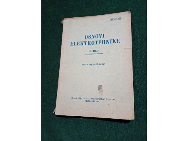 Osnovi elektrotehnike II deo prof.dr.ing Poniž Roman