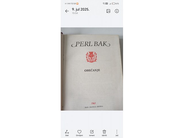 Obećanje, Perl Bak
