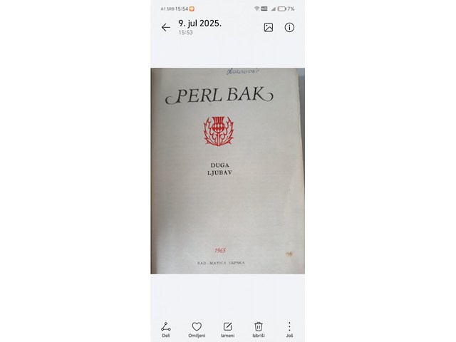 Duga ljubav, Perl Bak