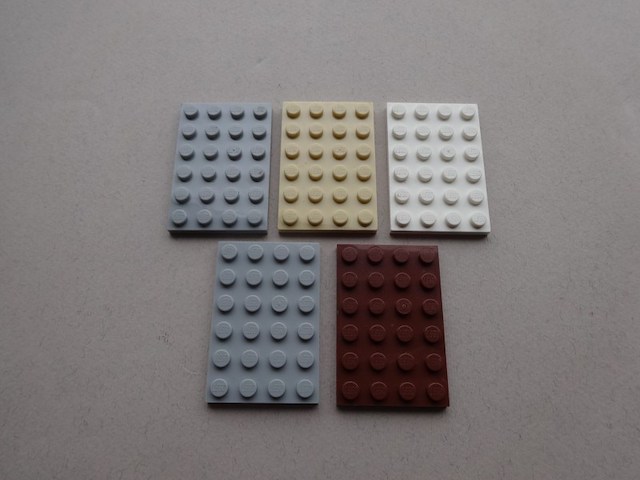 Lot od 5 komada LEGO pločice 4 x 6