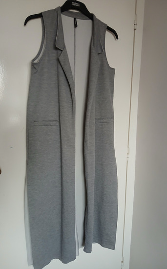 Stradivarius sivi dugacki sako/kardigan, M