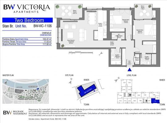 BW Victoria, premium, pogled na Kalemegdan i reku