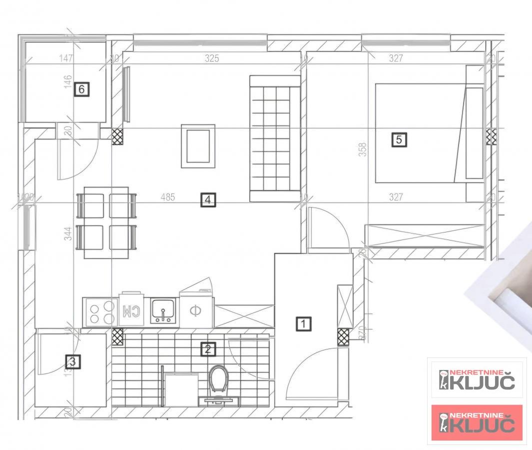 BLIZINA LIPOV GAJA, 42m2, Dvosoban sa pdv