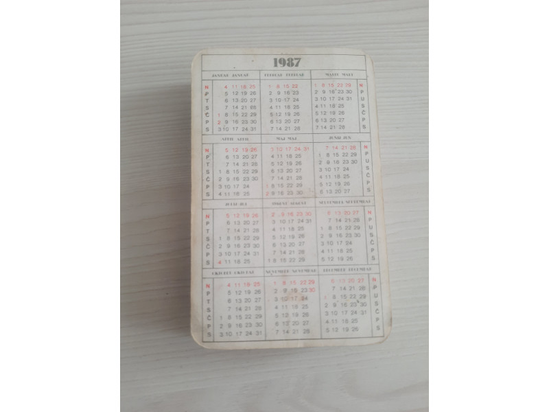 Karte - kalendar 1987 god. erotske 49 kom