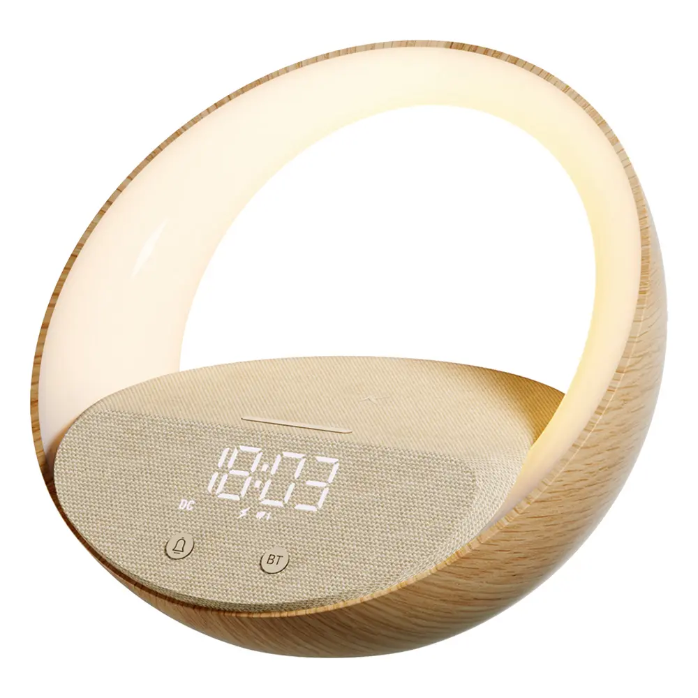 Aurora Glow Lamp with Clock, Wireless speaker and Wi-Fi charger